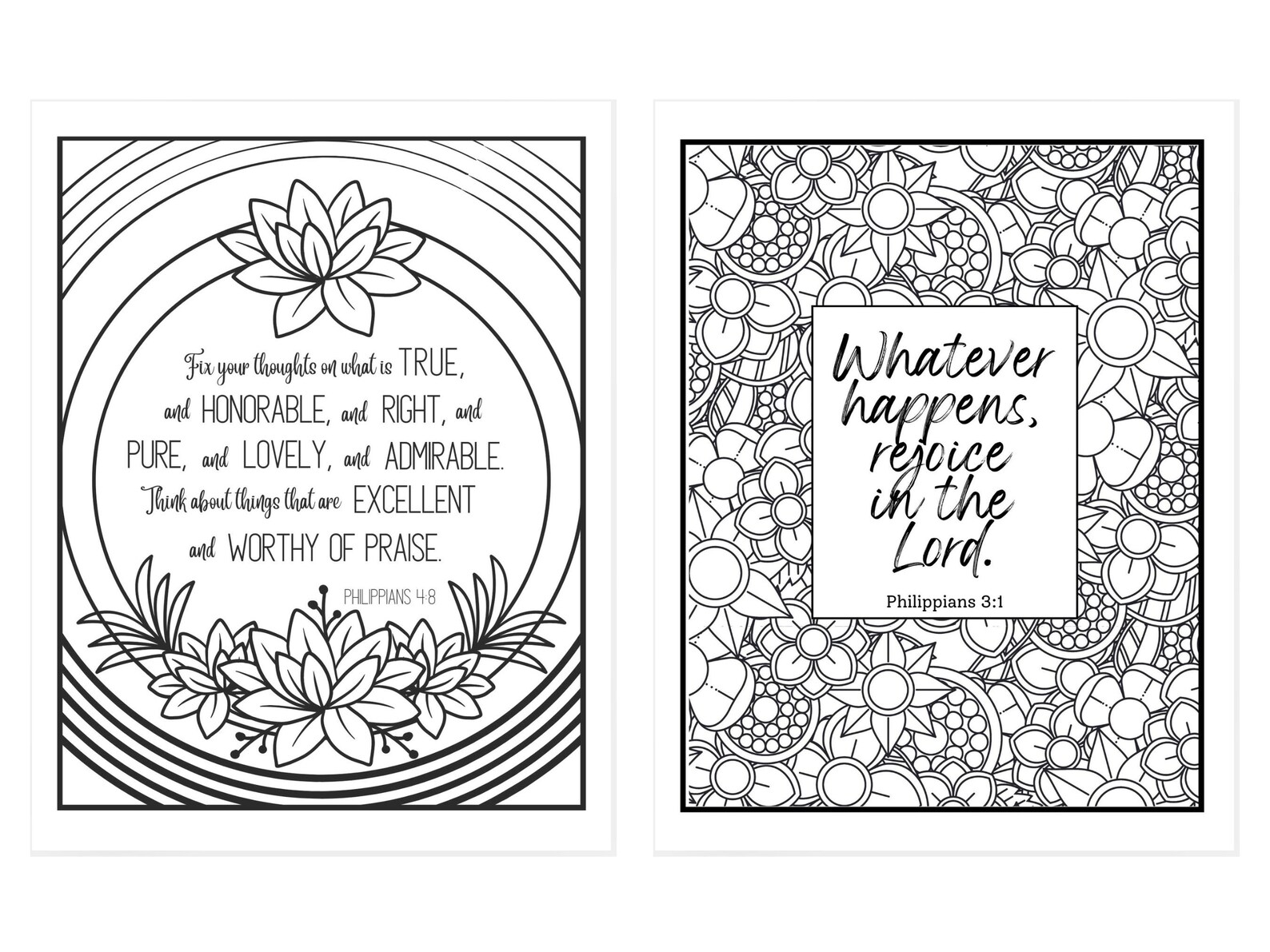 Philippians Scripture Coloring Pages: Sermon Activities (PDF Pattern ...