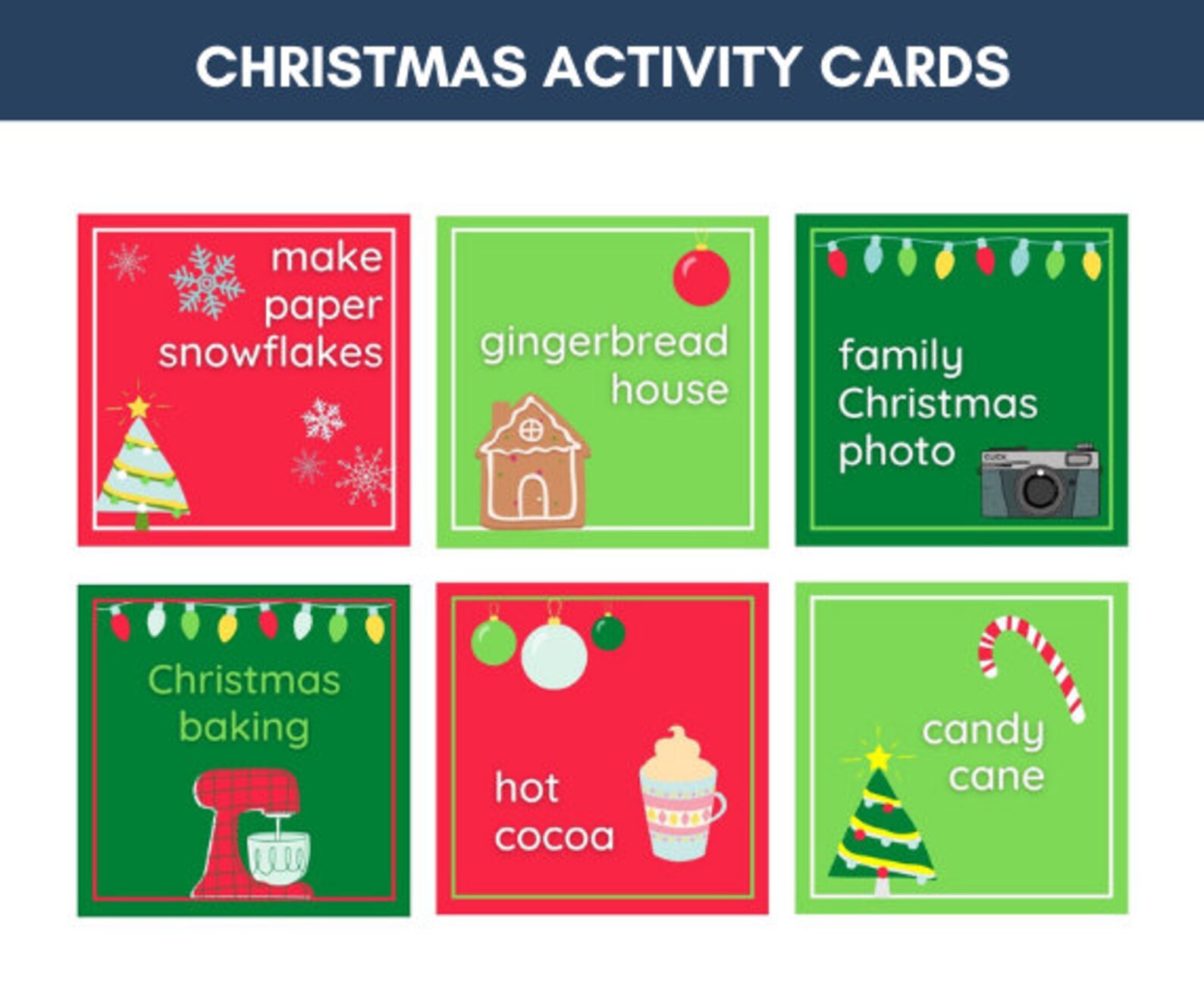 Christmas Activity Cards | Advent Activities | Christmas Countdown ...