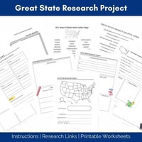 50 States Project | Missouri Facts Activities Worksheets Reading ...