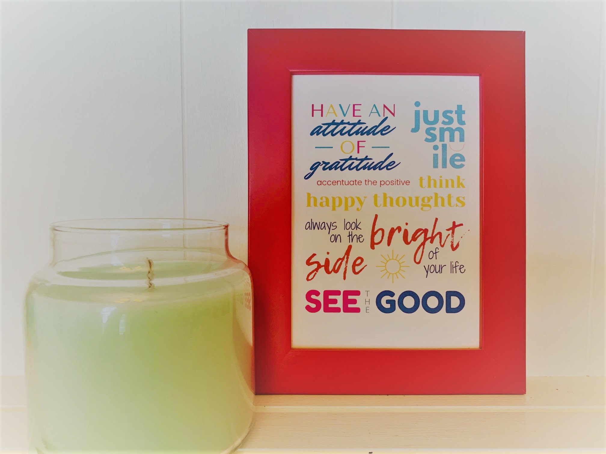 Happy Thoughts, Positive Thinking, Smile, Attitude of Gratitude Print ...