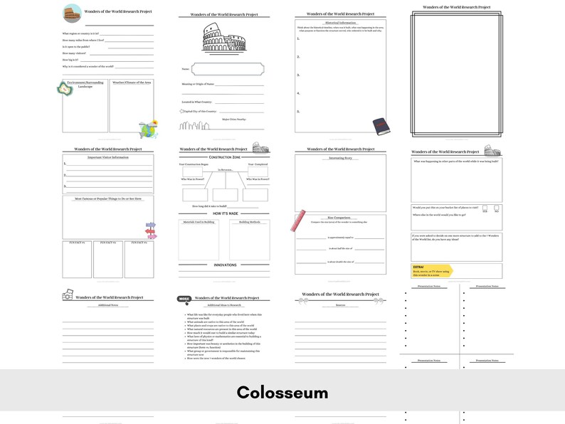 Wonders of the World Research Project, Homeschool Wonders of the World ...