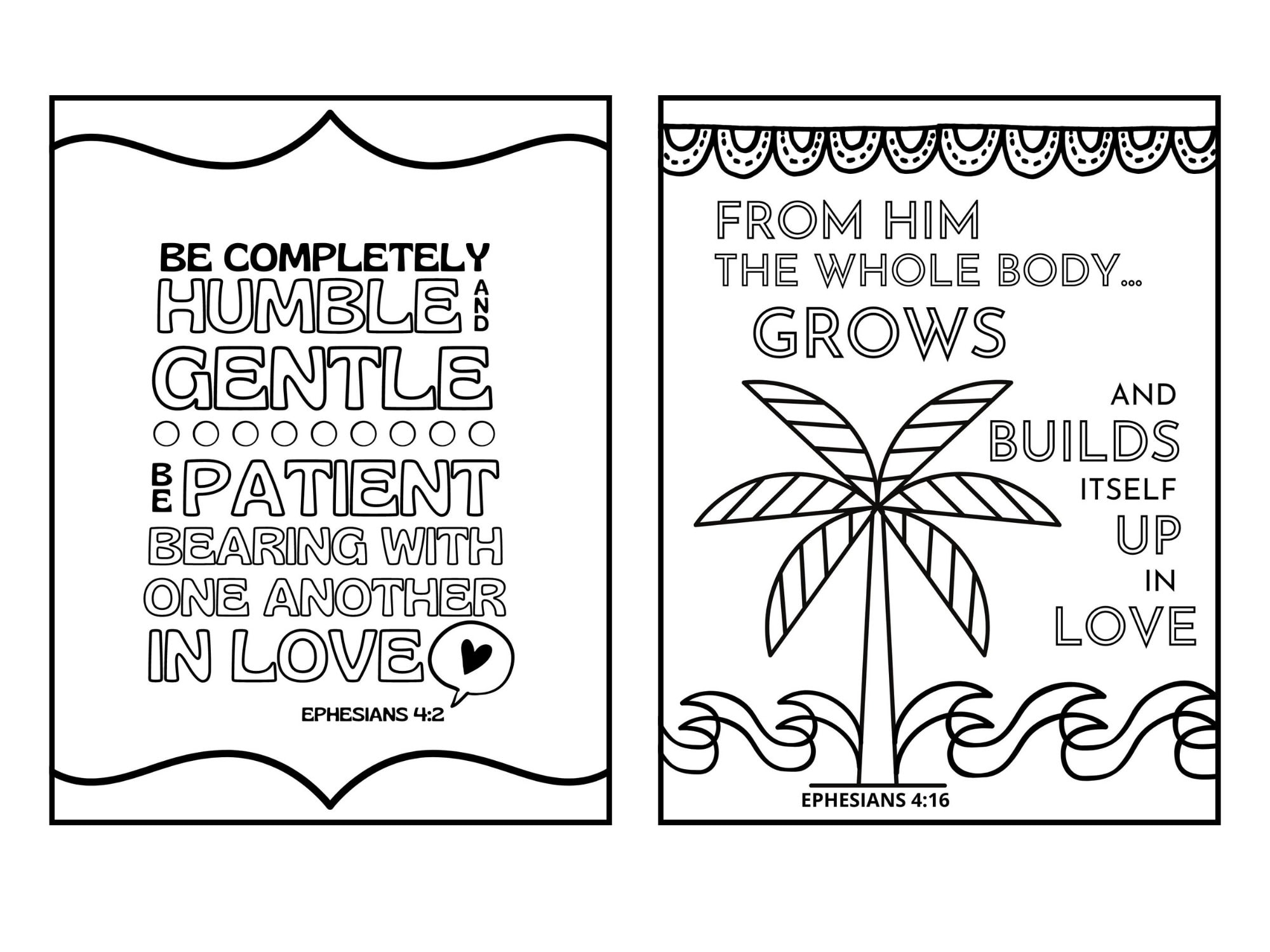 Ephesians Scripture Coloring Pages: Kids' Sunday School Activities - Etsy