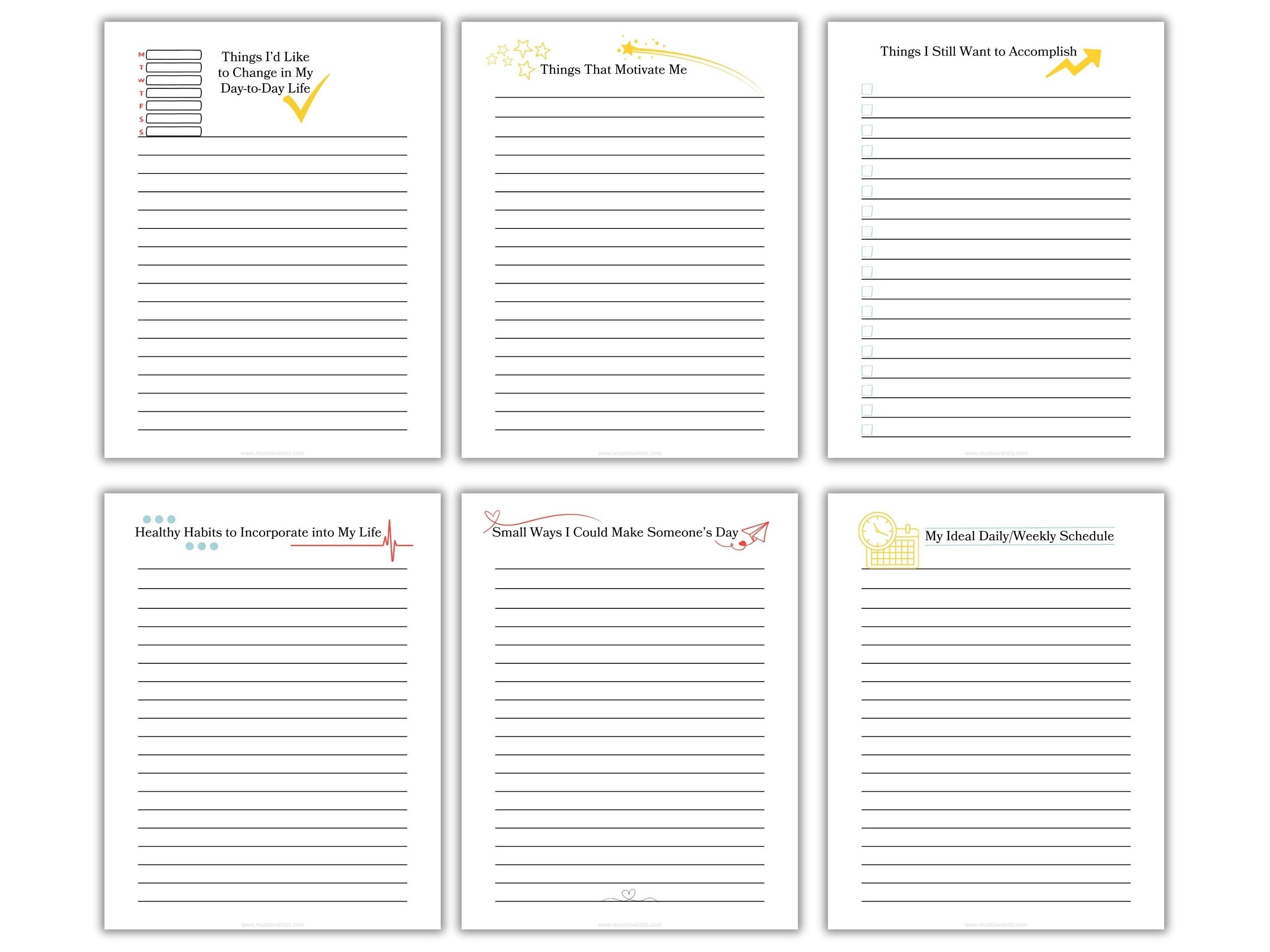 30-day List Challenge: Fun Daily Journal Prompts (PDF) - Etsy
