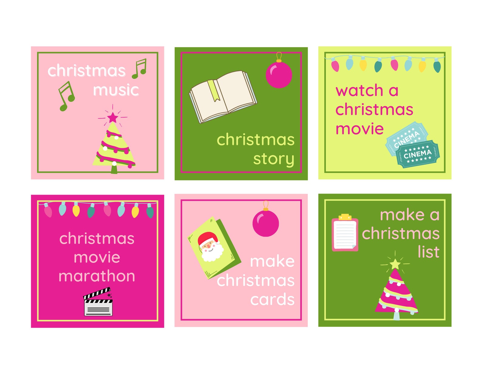 Christmas Activity Cards | Advent Activities | Christmas Countdown ...