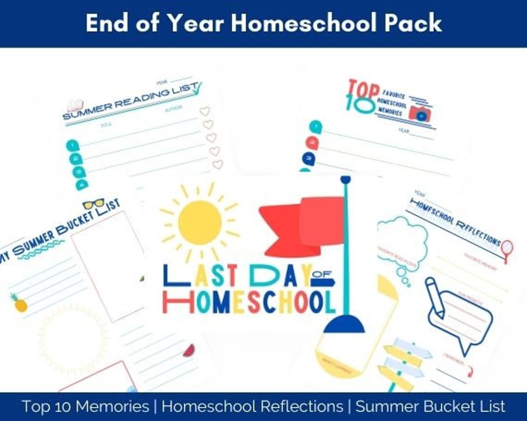 End of Year Homeschool Memory Pack, Summer Bucket List, Year End ...