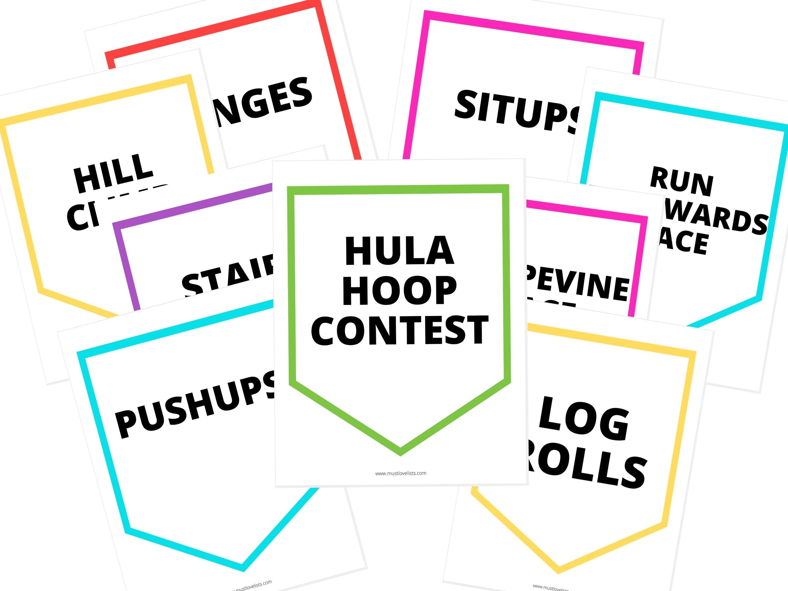 Family Olympics Printable Game Pack, Outdoor Family Activity, Family ...