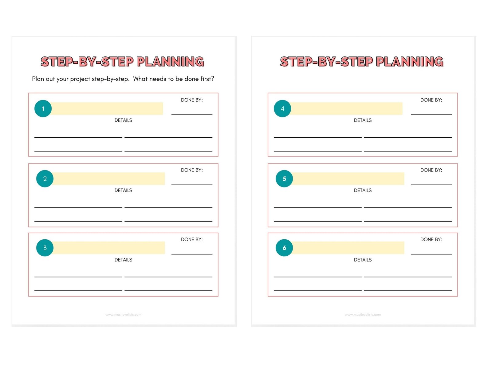 Project Planner for Kids Project Planning Template for | Etsy