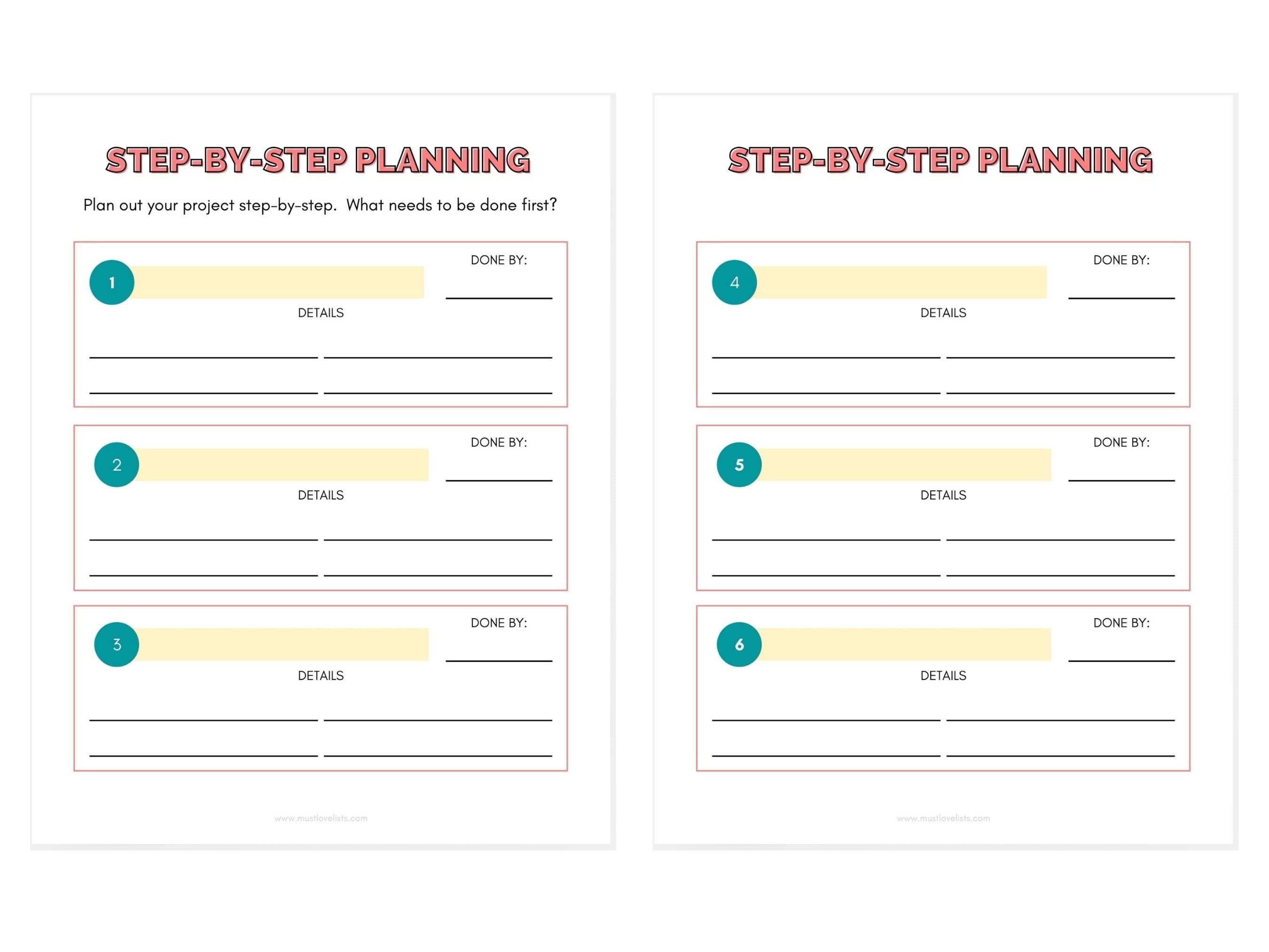 Project Planner for Kids Project Planning Template for | Etsy