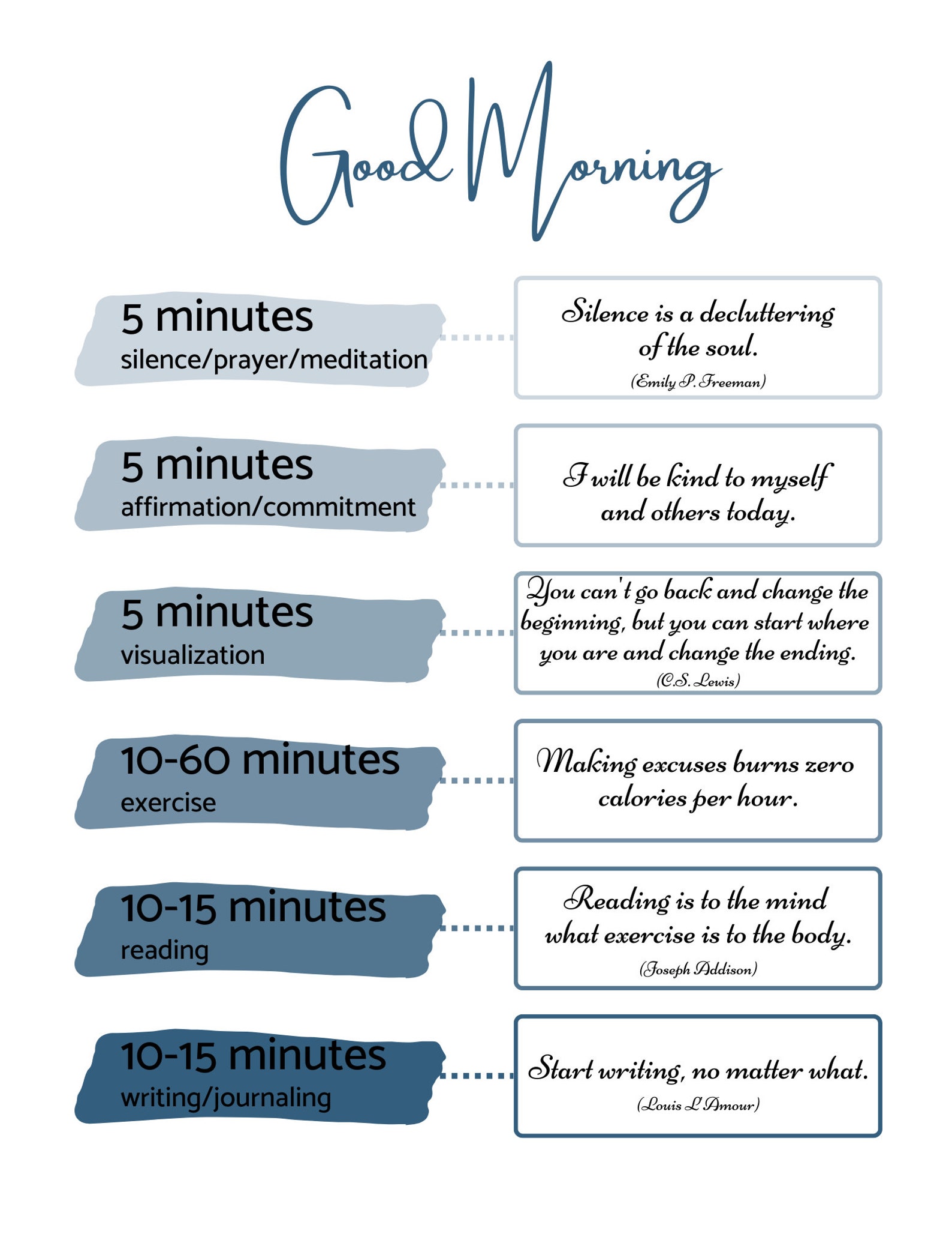 SAVERS Miracle Morning Inspiration (blue Ombre), Good Morning ...