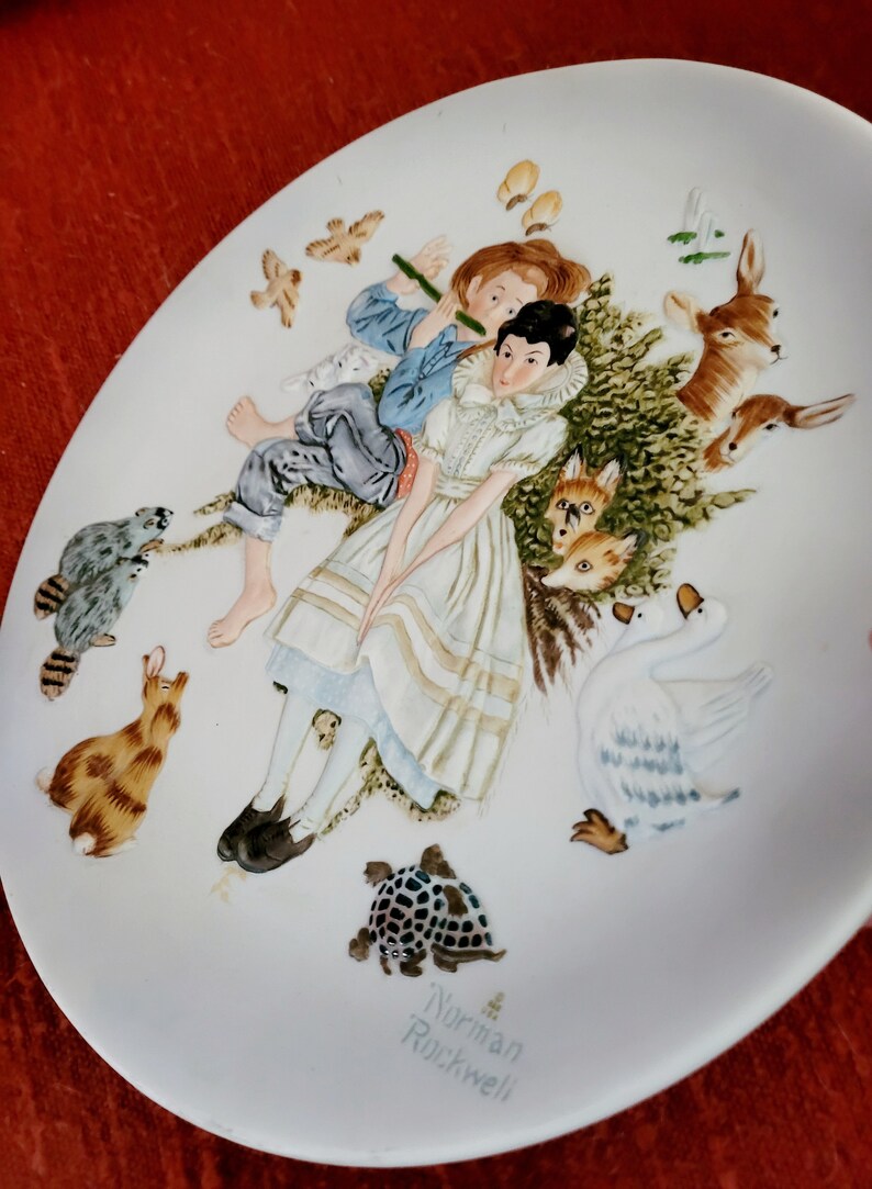 Vintage Norman Rockwell 3D Relief Art Limited Edition Plate "spring ...