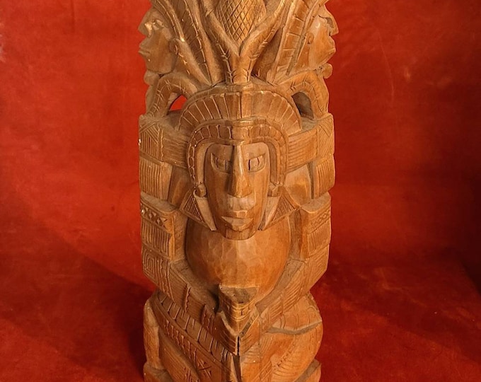 Mexican Aztec Mayan Satue, Carved Soapstone Statue, Home Decor - Etsy