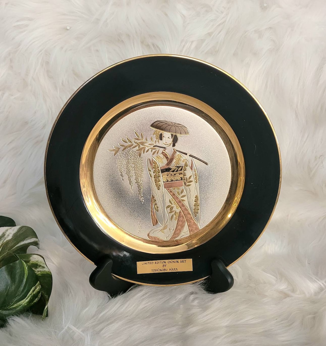 Limited Edition CHOKIN Art by Yoshinobu Hara Geisha Made in Japan - Etsy