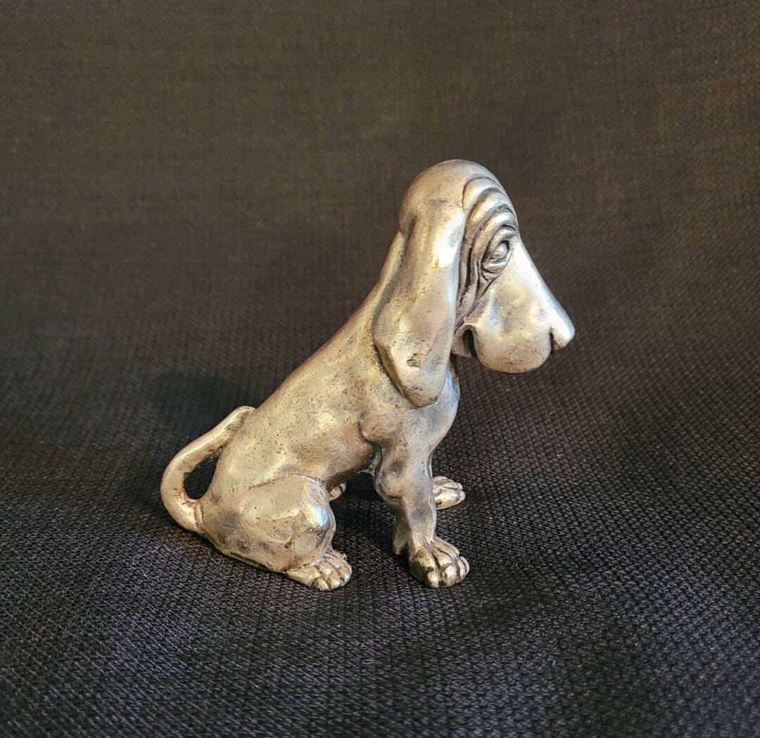 Vintage Peltro Italy Bassett Hound Italian Pewter Dog Figurine - Etsy