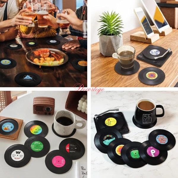 Vinyl Record Coaster - Etsy
