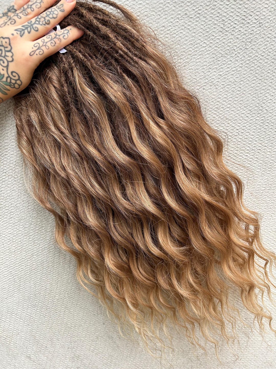 Natural Curly Dreadlocks Brown Ombre, Viking Brown DE Synthetic ...