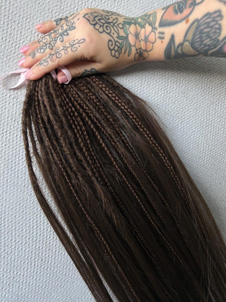 Brown Synthetic Soft Dreadlocks, Crochet Thin Locs Set, Double Ended ...
