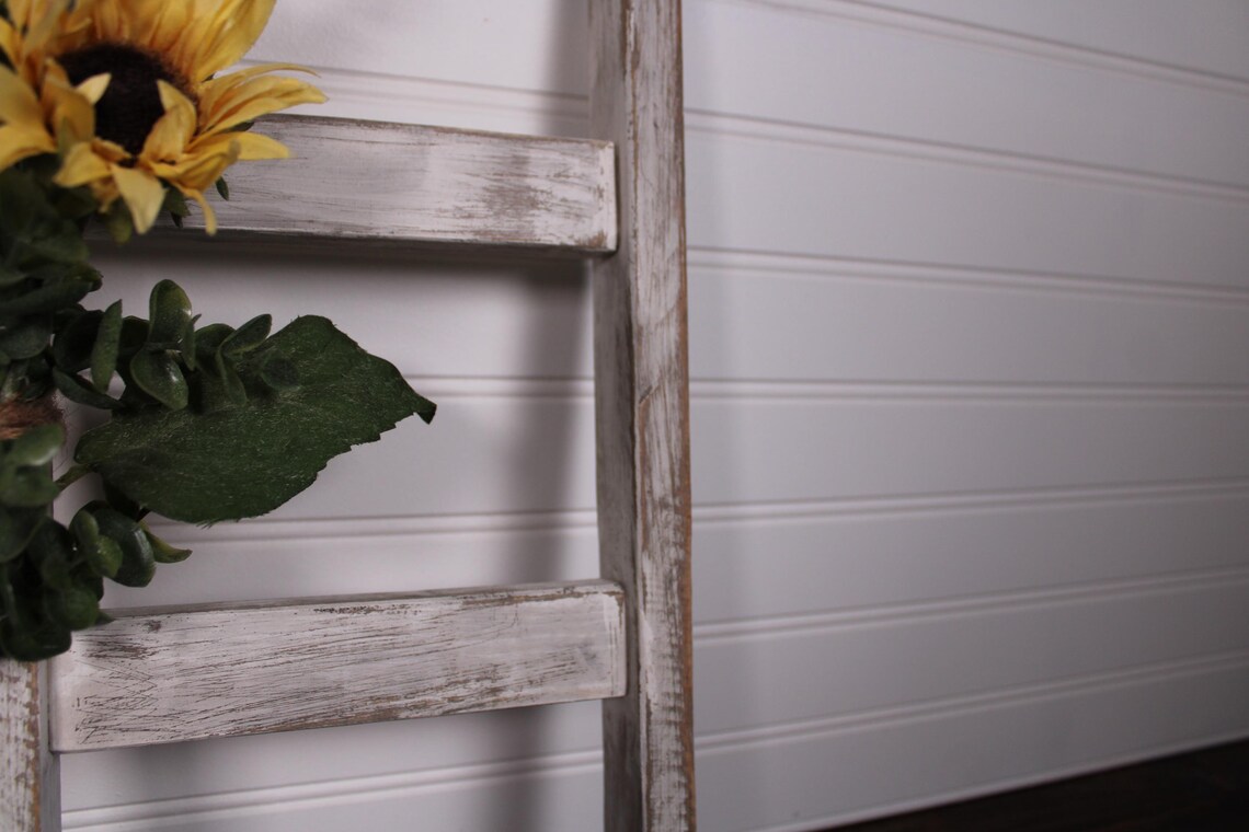 Sunflower Mini Ladder, Ladder Home Decor, Spring Home Decor, Mini ...
