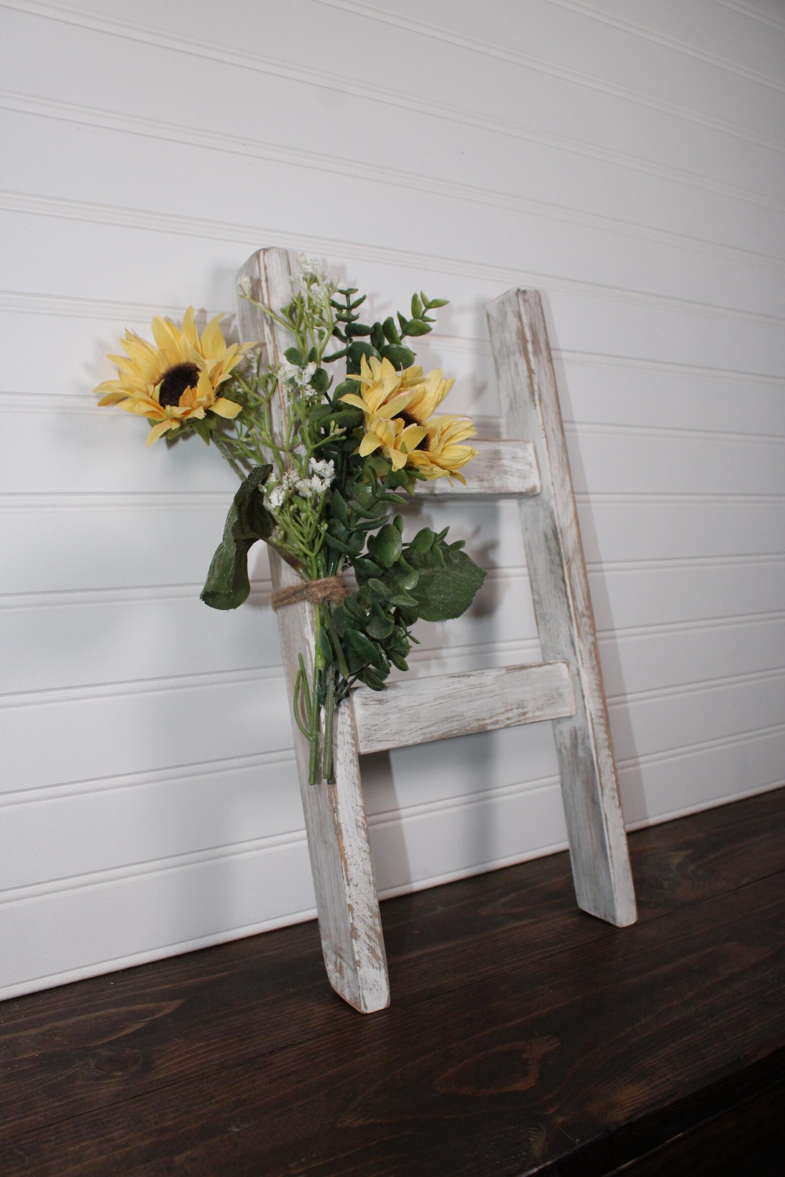 Sunflower Mini Ladder, Ladder Home Decor, Spring Home Decor, Mini ...