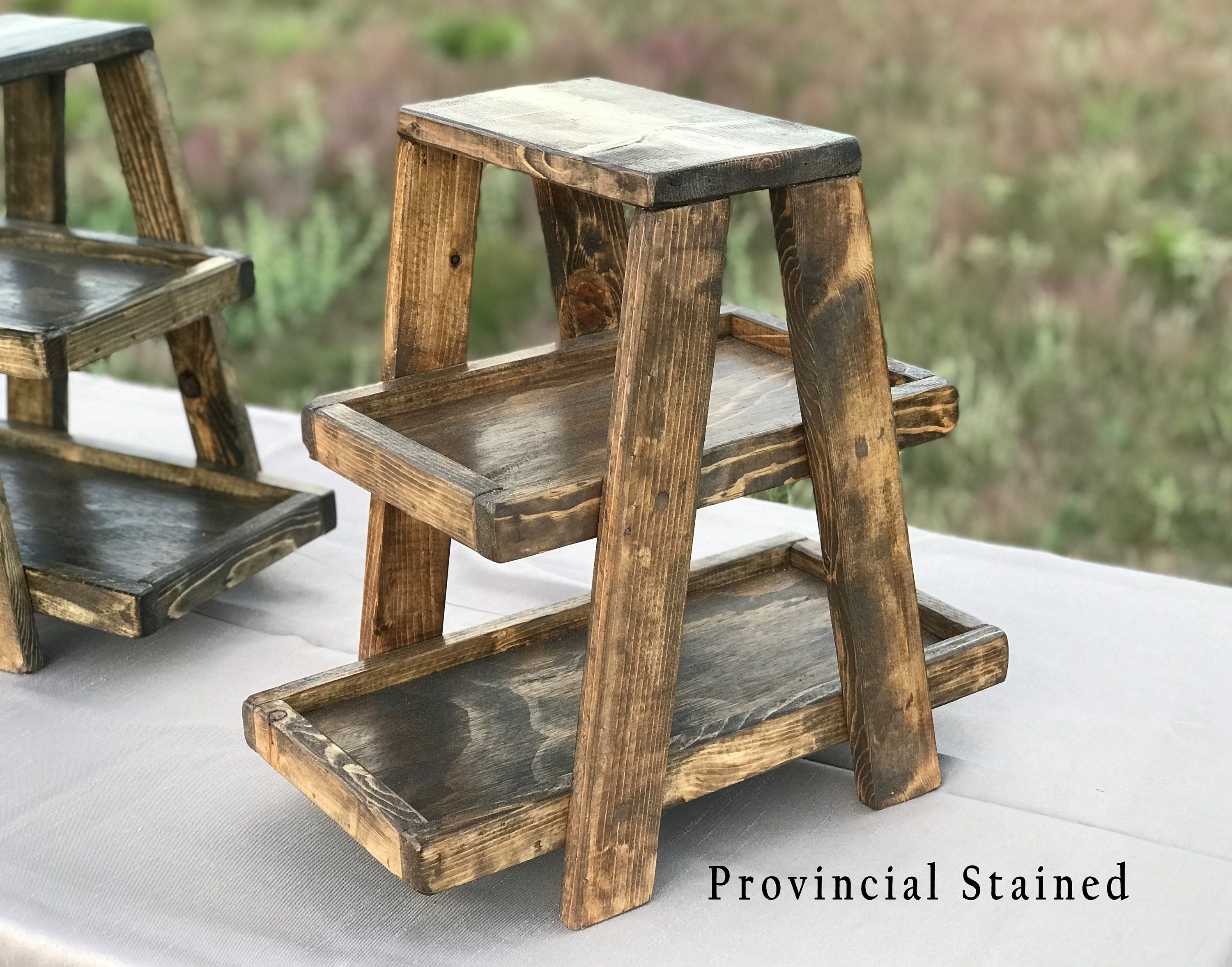 Counter Top Ladder Shelf, Tiered Tray, Display Shelf, Kitchen Organizer ...