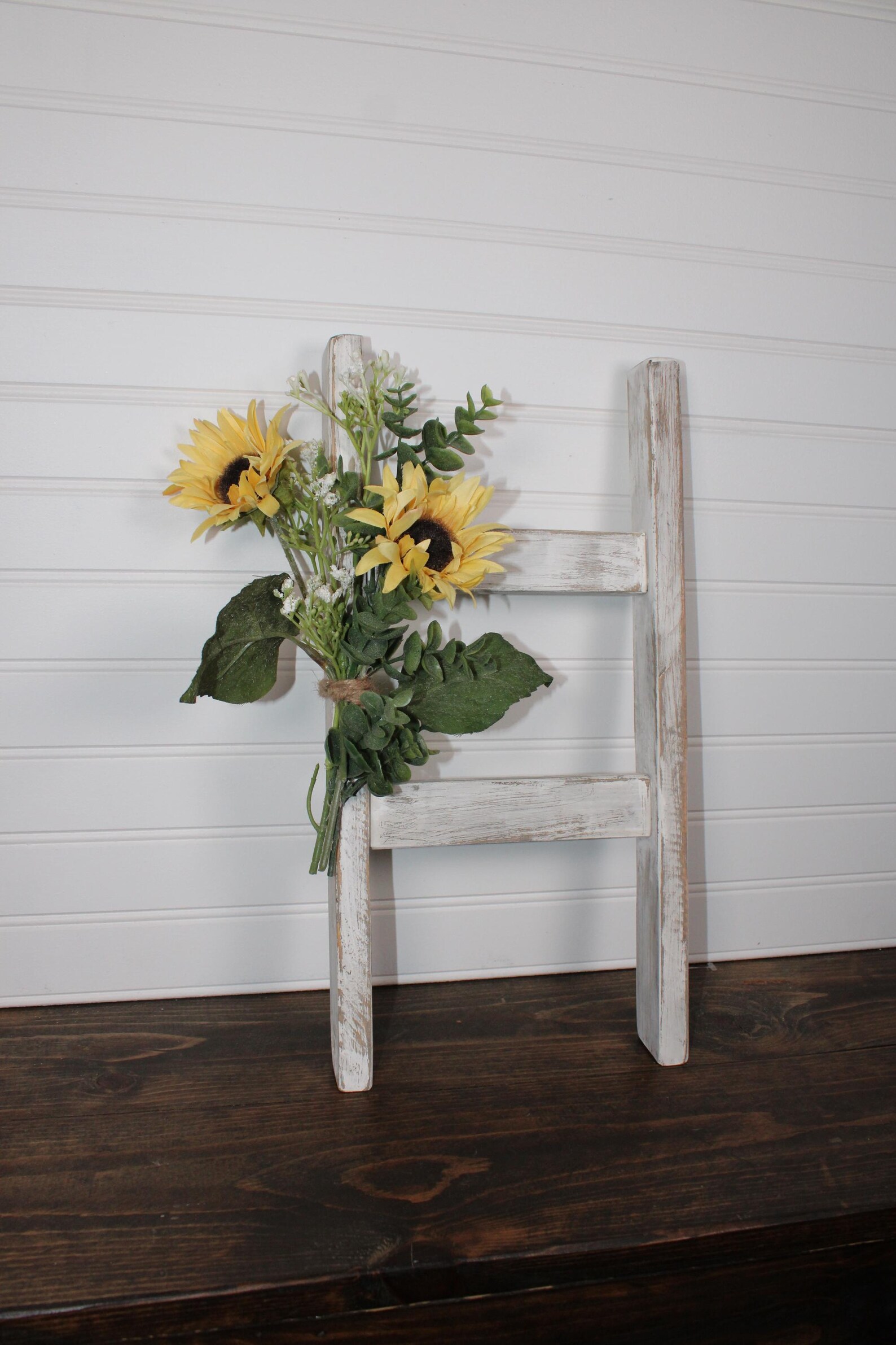 Sunflower Mini Ladder, Ladder Home Decor, Spring Home Decor, Mini ...