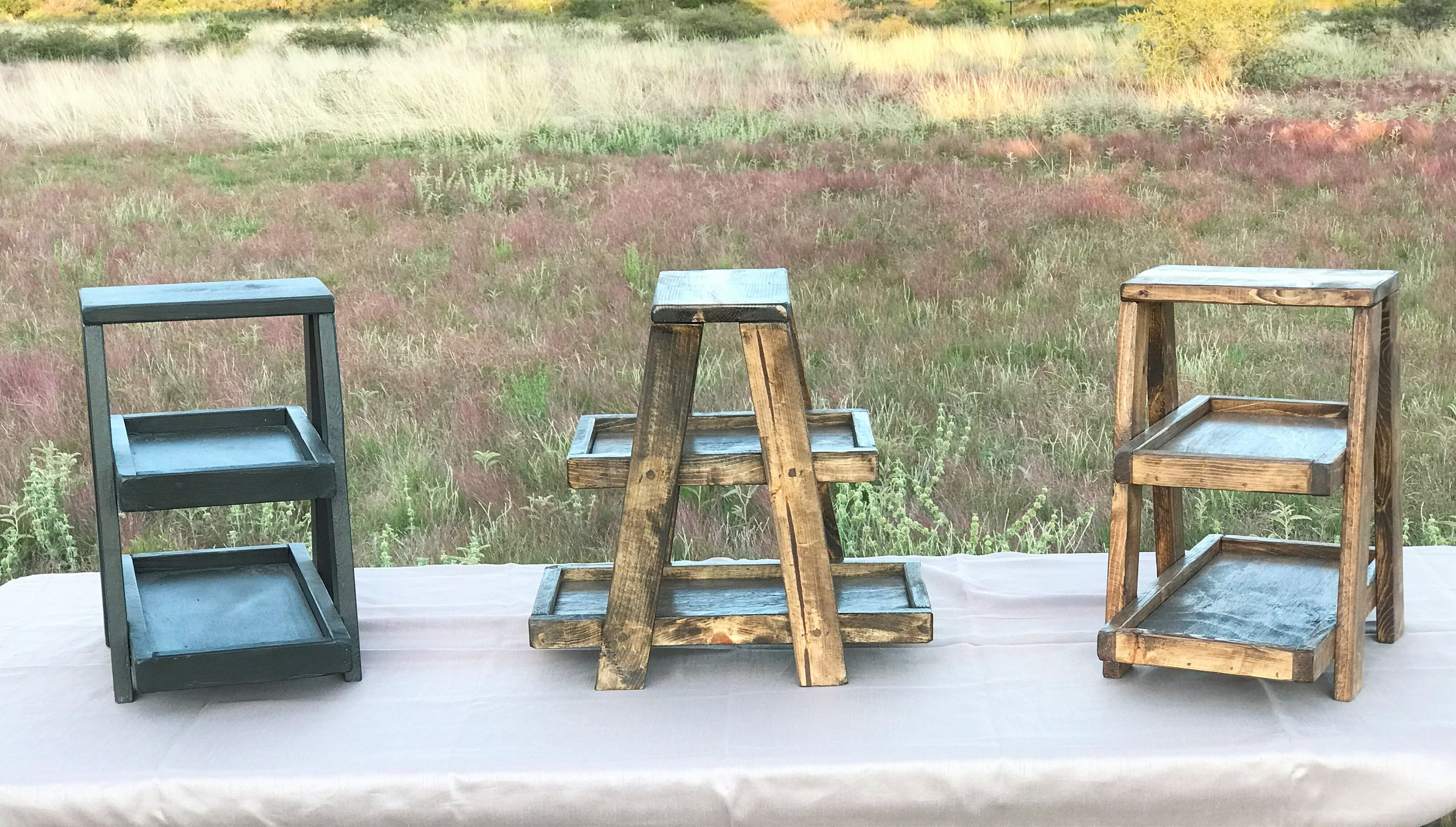 Counter Top Ladder Shelf, Tiered Tray, Display Shelf, Kitchen Organizer ...