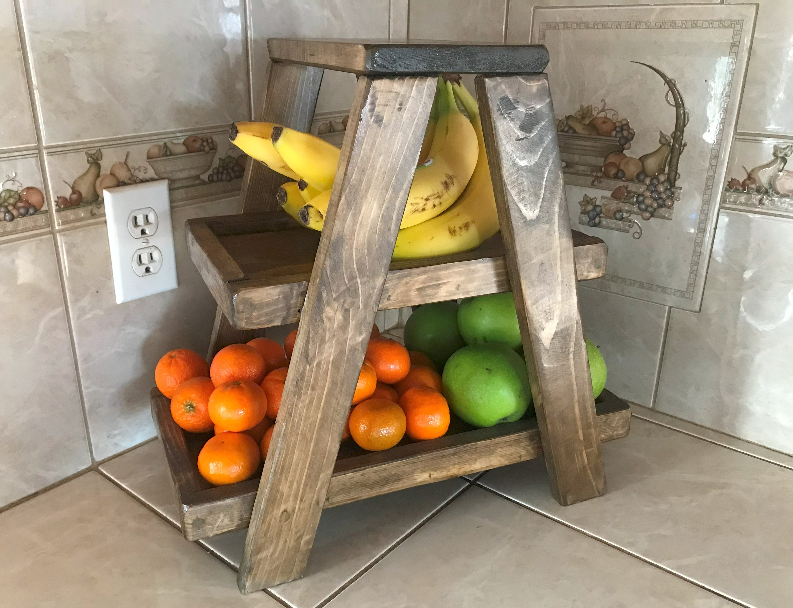 Counter Top Ladder Shelf, Tiered Tray, Display Shelf, Kitchen Organizer ...