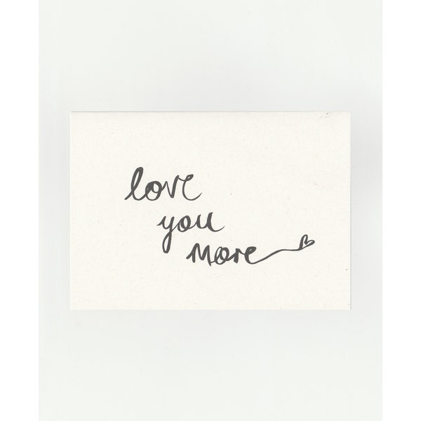 Love You More Card - Etsy