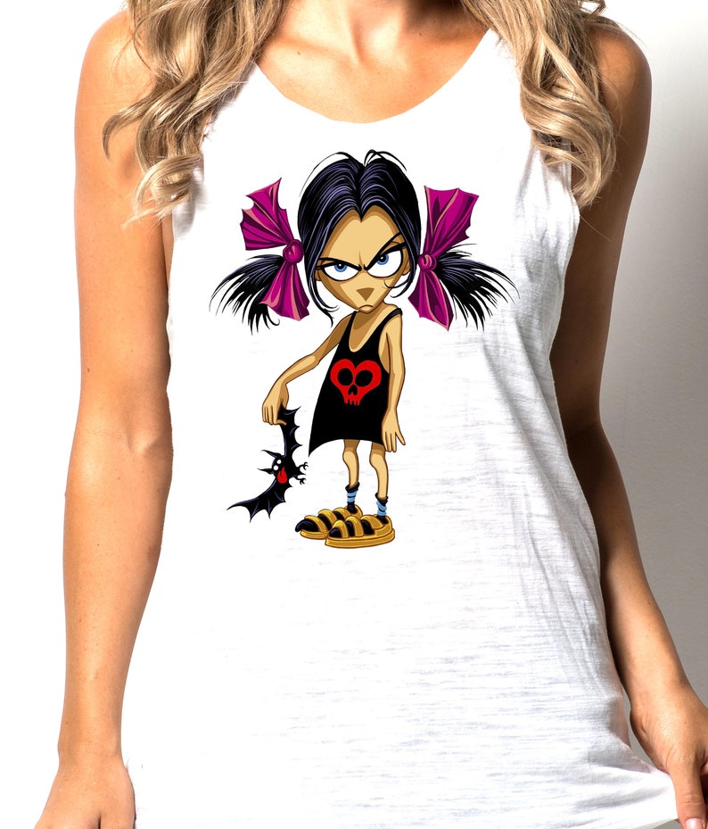 Bat Girl Women Tank Top, Dark Doll Halloween Lolita Emo Artistic Gothic ...