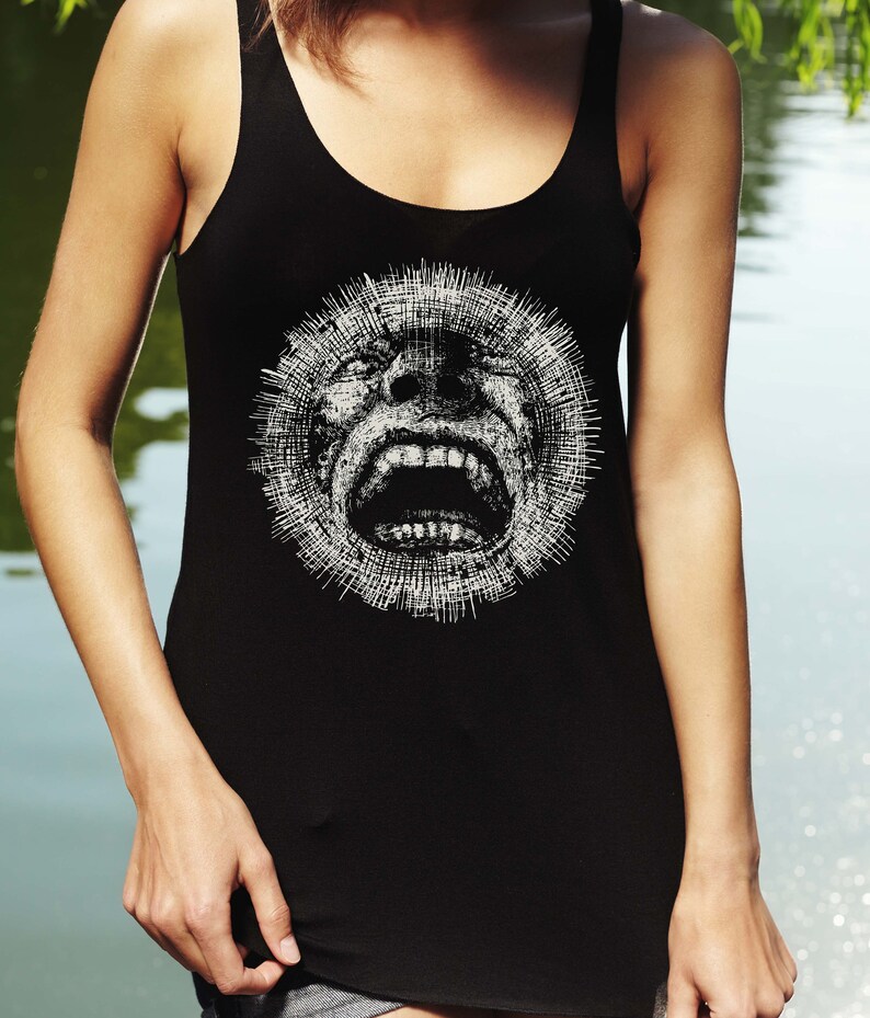 SCREAM Women Tshirt,hardcore Punk Grunge Gothic Steampunk Style Tank ...