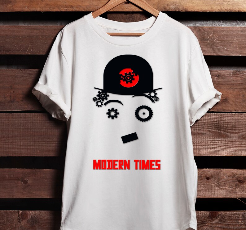 Charlie Chaplin T-shirt MODERN TIMES Silent Movie Vday Gift - Etsy