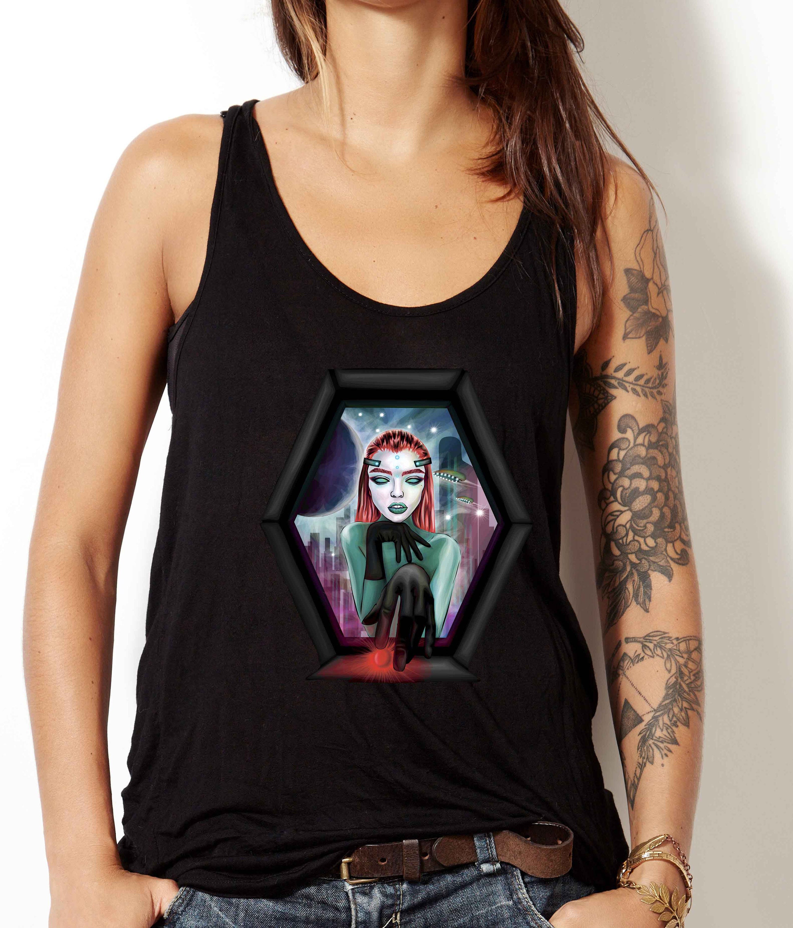 CYBORG Women Tank Top 3D Design Lolita Cyberpunk Gothic Style - Etsy ...