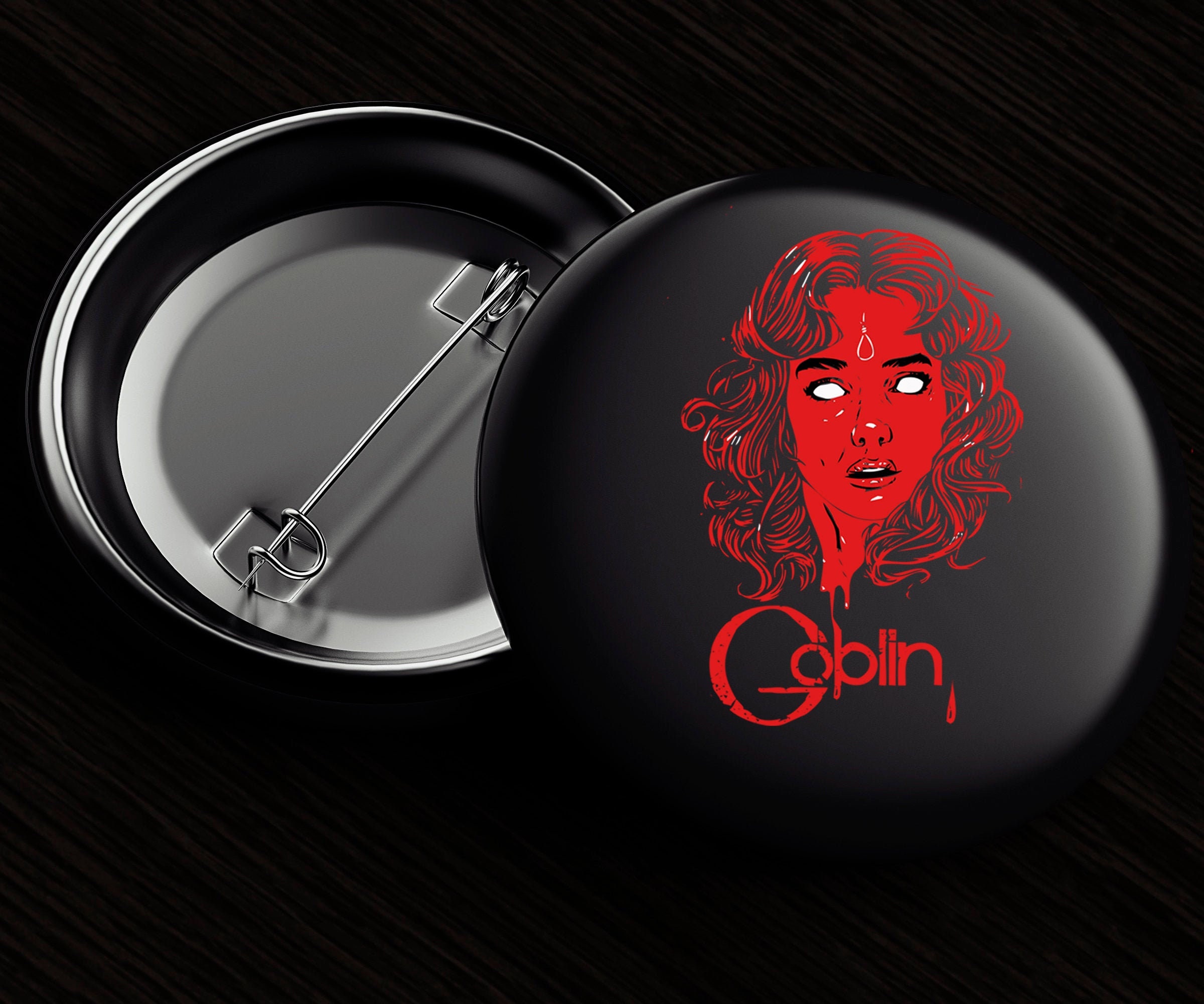 GOBLIN Pin Unisex Giallo, Dark Italian Horror Film Button, Gothic ...