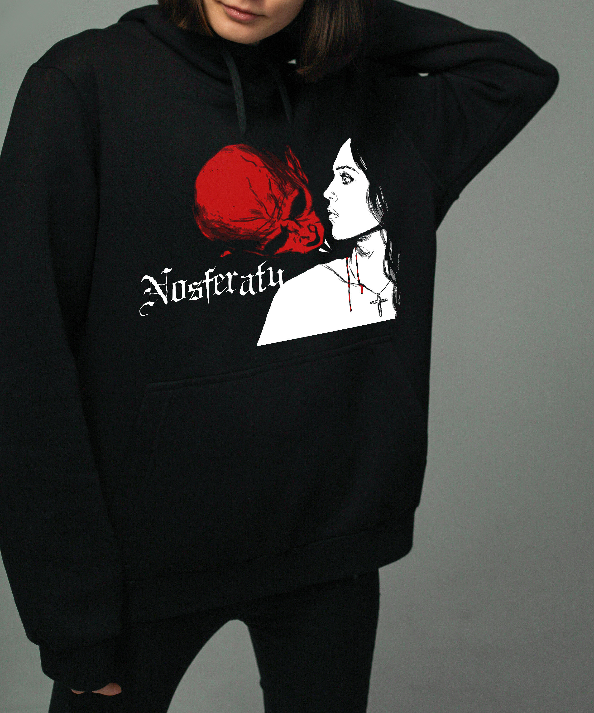 Vampire Hoodie NOSFERATU, Unisex Cult Classic Top, Sci-fi Art, Scary ...