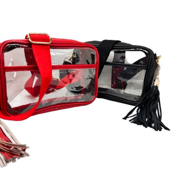 Red Clear Stadium Bag - Etsy