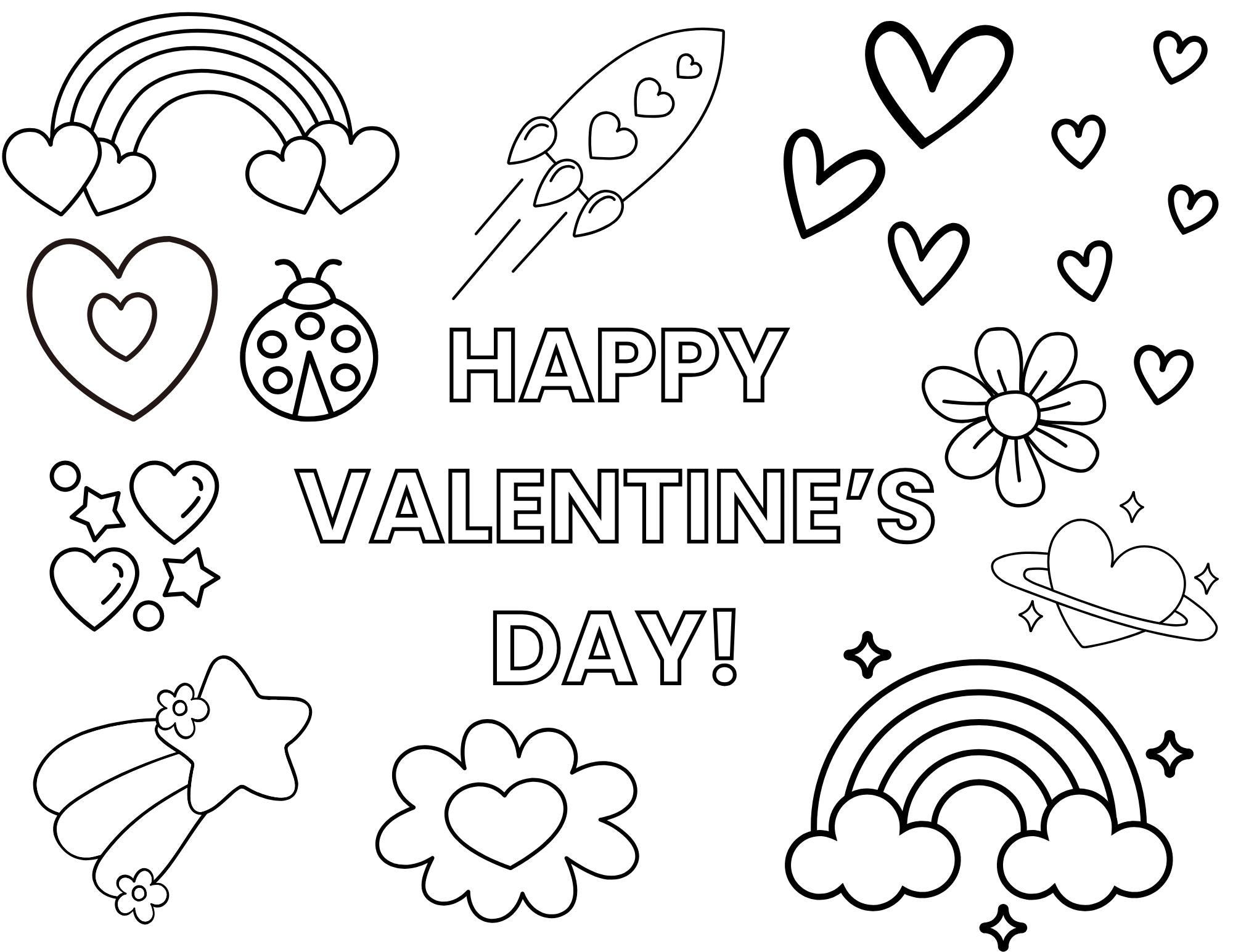 Valentine’s Day Coloring Pages | Printable Kids & Adults | Cute Fun ...