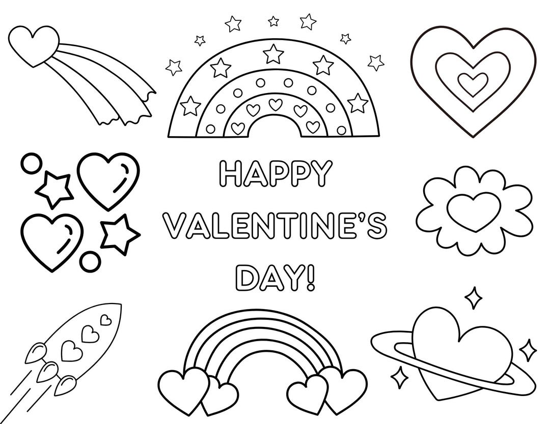 Valentine’s Day Coloring Pages | Printable Kids & Adults | Cute Fun ...