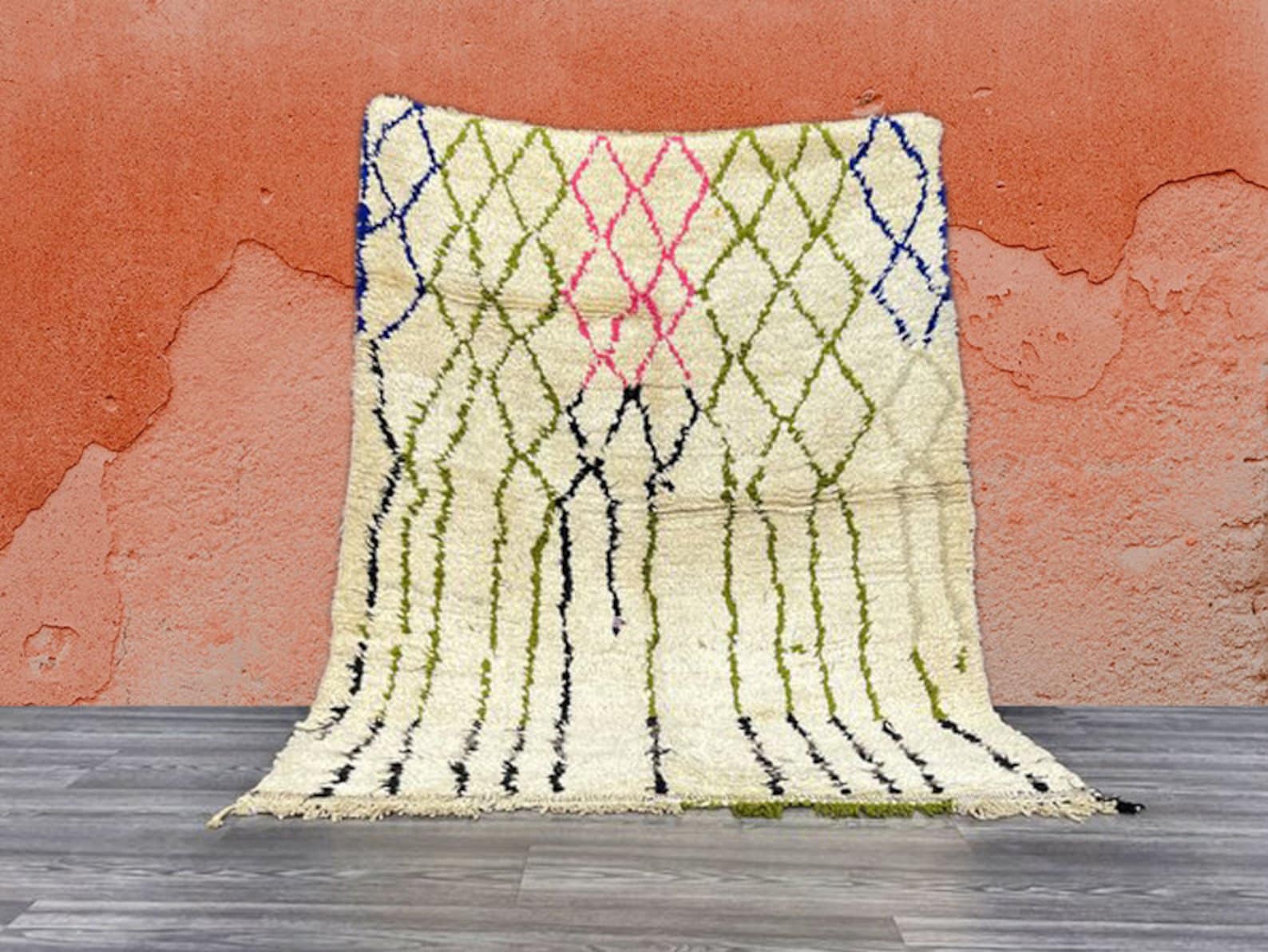 Custom Colorful Azilal Moroccan Wool Rug-tapis Marocain - Etsy