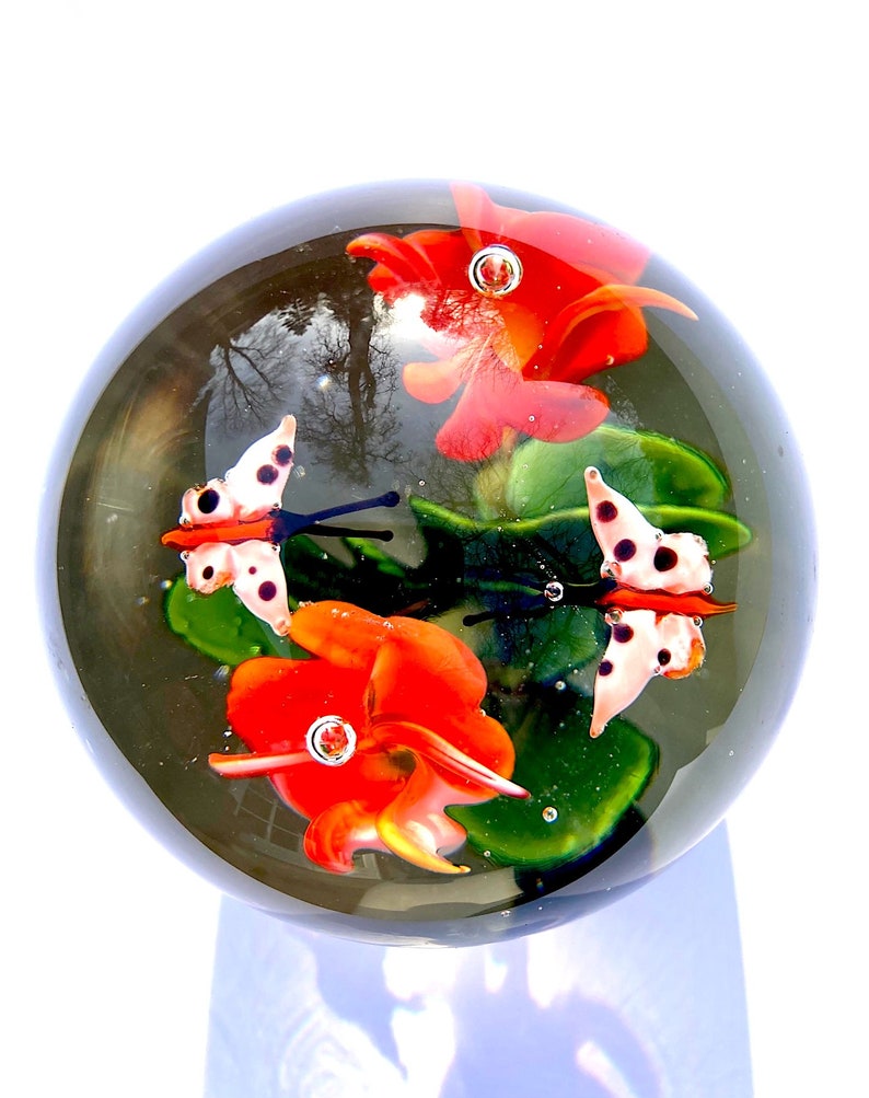 Flower + Butterfly Paperweight - Etsy
