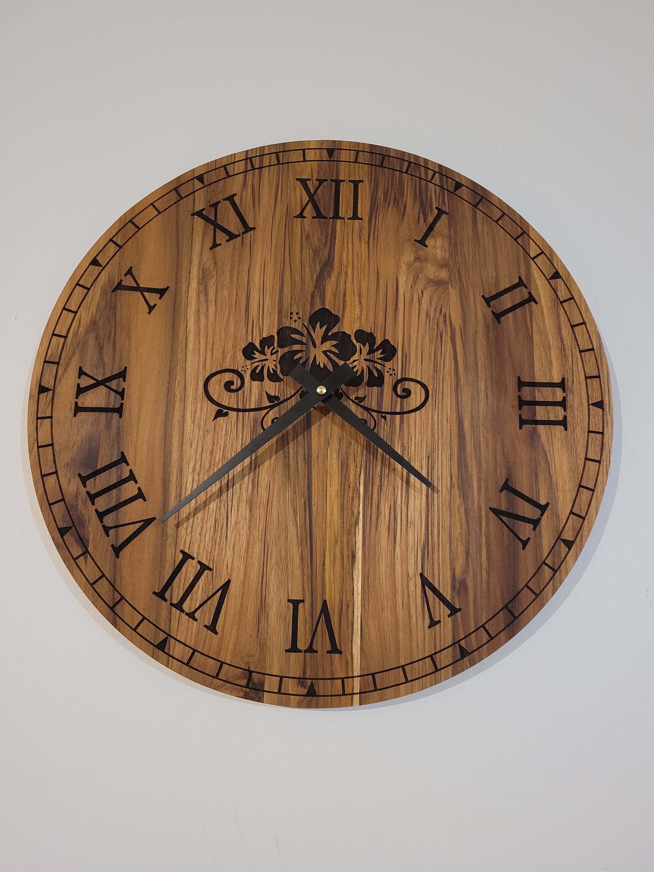 Laser Engraved Wooden Clock - Etsy Australia