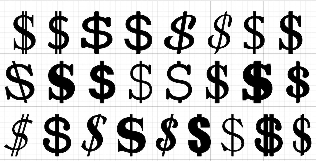 Dollar Sign SVG Bundle - Etsy