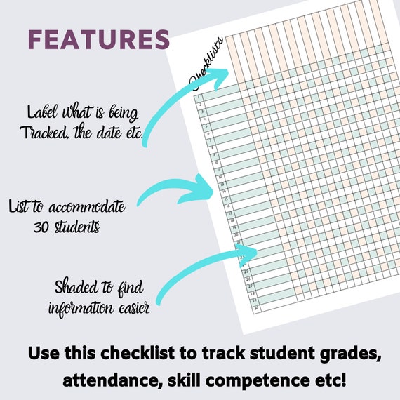 Blank Checklist Template For Teachers