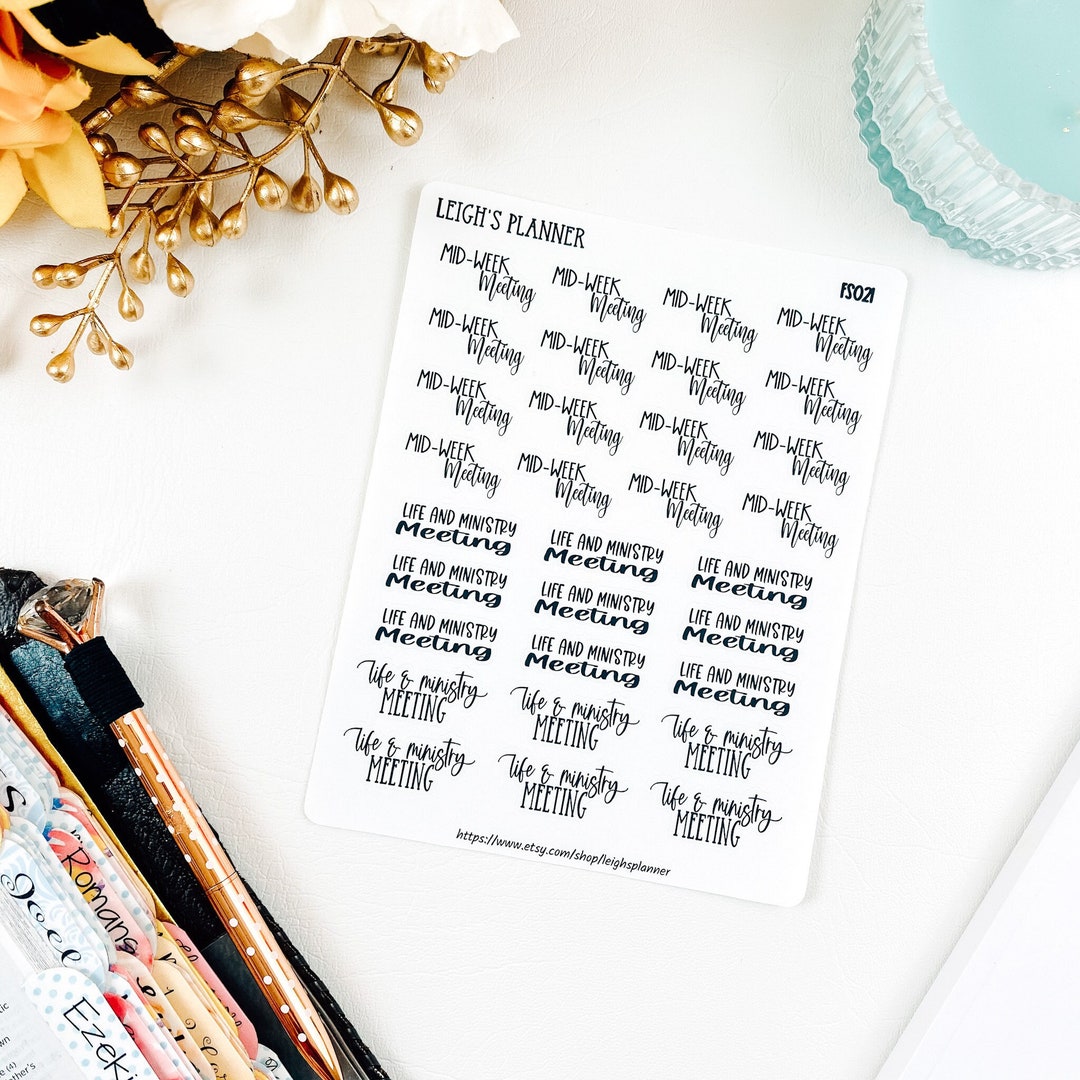 Mid-week Meeting / Life and Ministry Meeting Script Stickers for ...