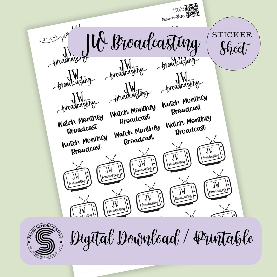 Digital Download JW Broadcasting Script and Icon Stickers for ...