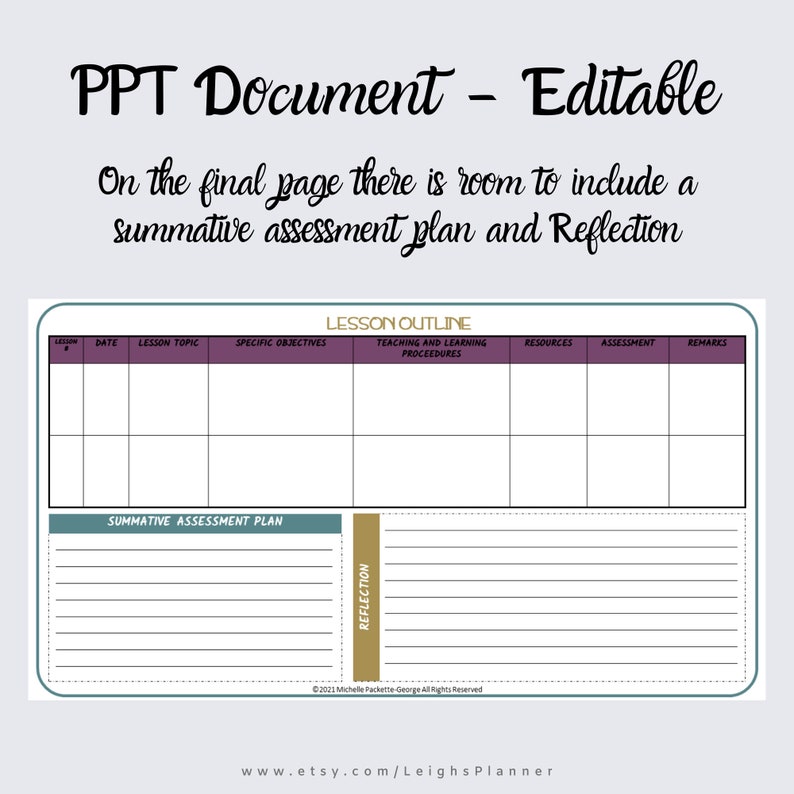 Detailed Unit Plan Template - Etsy