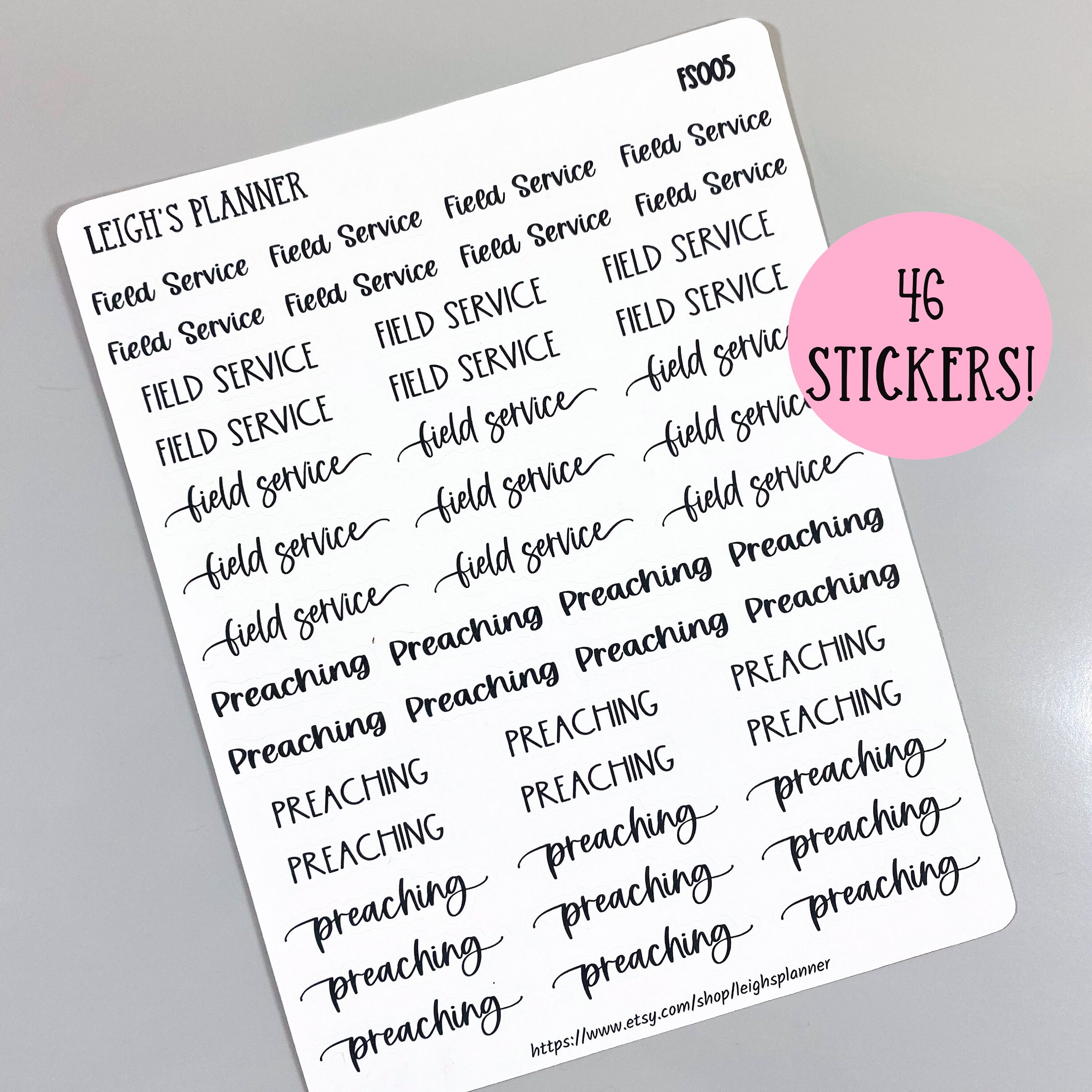 Field Service / Preaching Stickers for Functional Faith - Etsy
