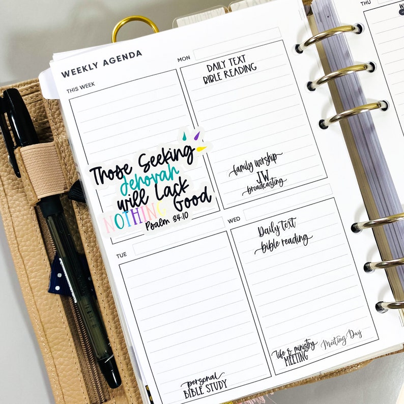 Mini Mixed Faith Script Sticker Sheet Spiritual Routine JW - Etsy