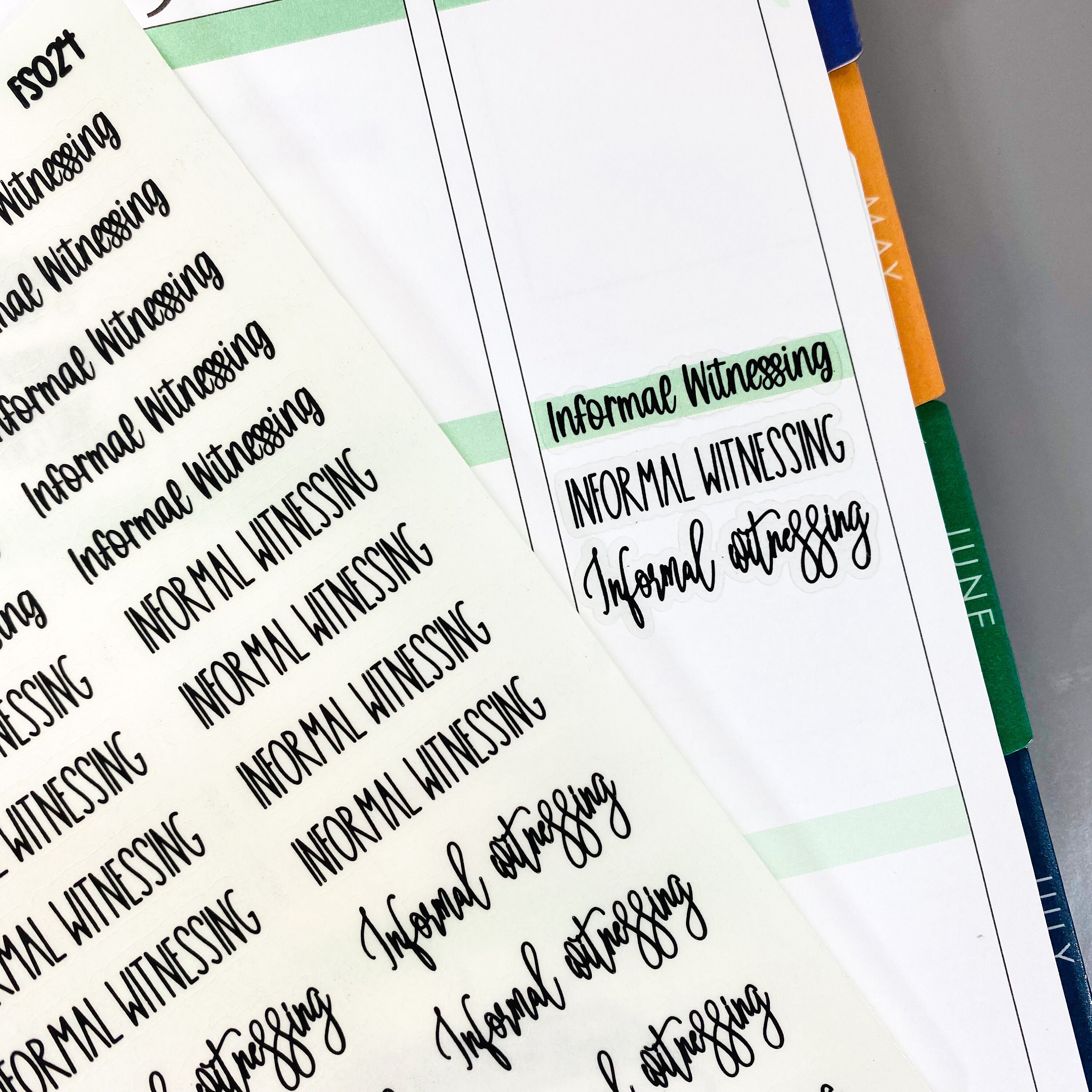 Informal Witnessing Script Stickers for Functional Faith - Etsy