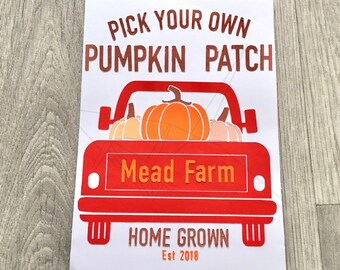 Personalised Pumpkin Family Print, Welcome to Our Pumpkin Patch ...
