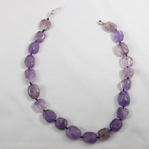 Handmade Amethyst Necklace.handcrafted Amethyst Bead Strand,gem ...