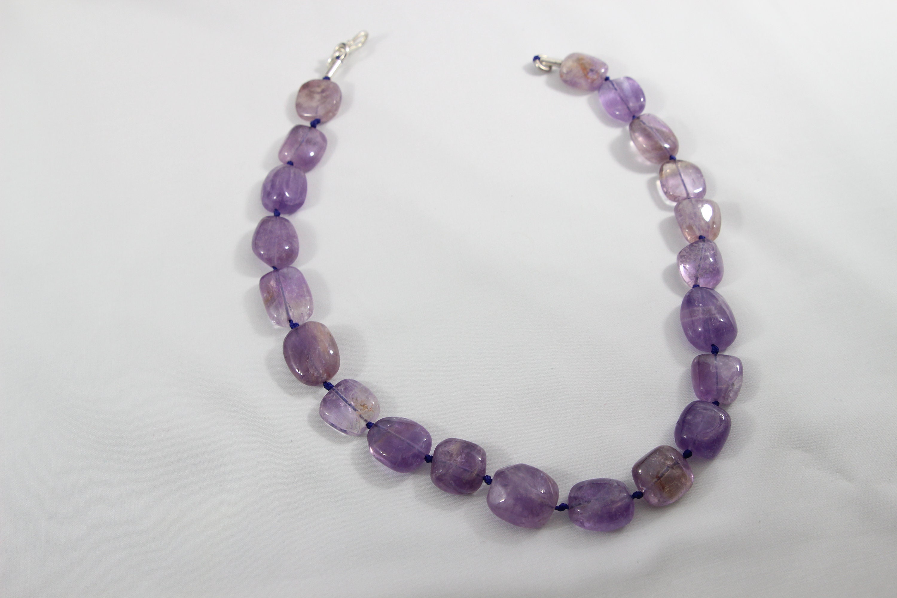 Handmade Amethyst Necklace.handcrafted Amethyst Bead Strand,gem ...